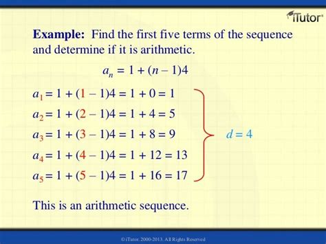 arithmetic sequence and series