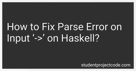 How To Fix Parse Error On Input On Haskell In 2024