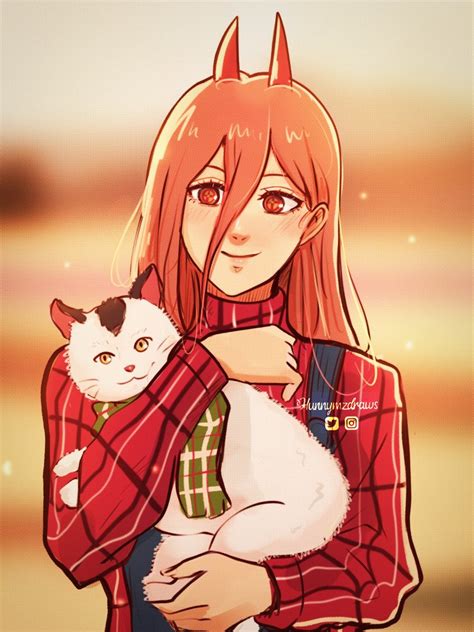 Power And Meowy Chainsaw Man Drawn By Hunnymzdraws Danbooru