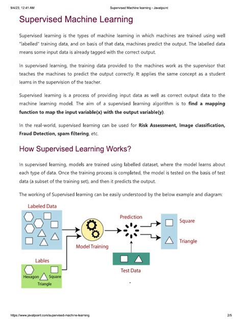 supervised machine learning pdf