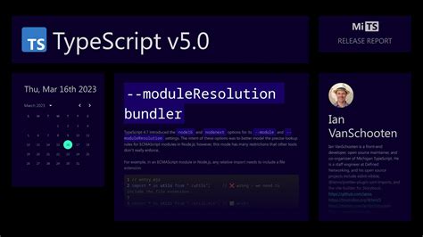 typescript 5 0 ` moduleresolution bundler` release report youtube
