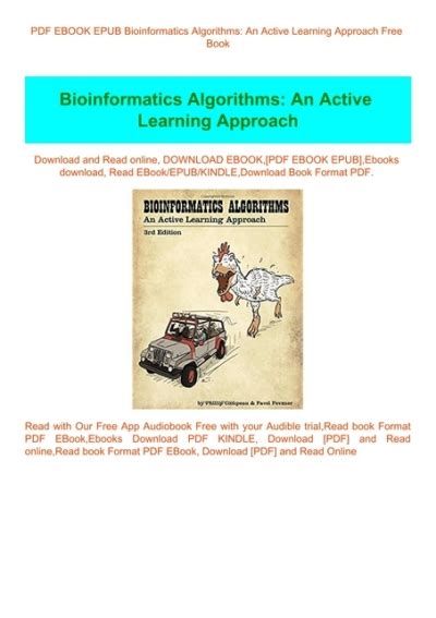 pdf ebook epub bioinformatics algorithms an active learning approach free book