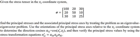 solved given the stress tensor in the 𝑥𝑖 coordinate