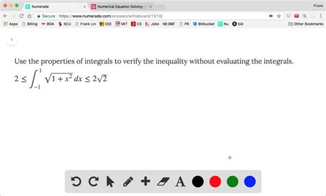 solved use the properties of integrals to verify the inequality without evaluating the integrals