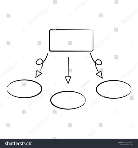 Hand Drawn Diagram Template Mind Mapping Stock Vector Royalty Free