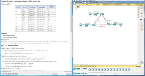 CCNAv6 S3 6 2 2 4 Packet Tracer Configuring Basic EIGRP With IPv4