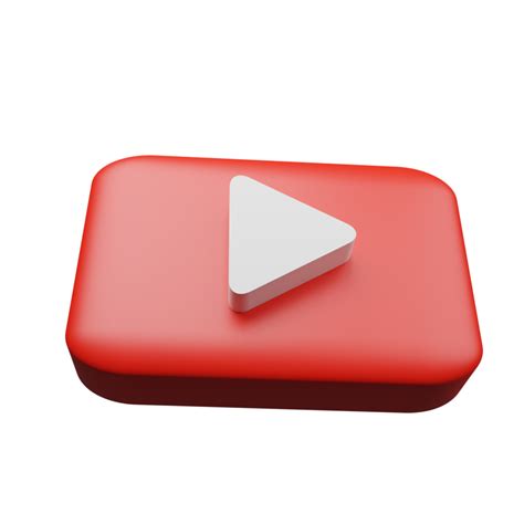 3D Youtube Logo Icon Isolated On Transparent Background 37796049 PNG