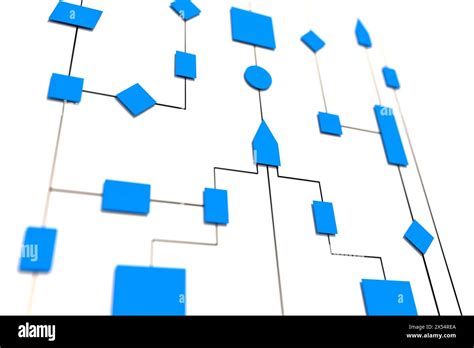 Business Flowchart In Blue Business Flowchart In Blue Step By Step