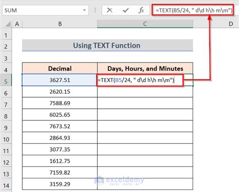 how to convert decimal to time in excel using formula