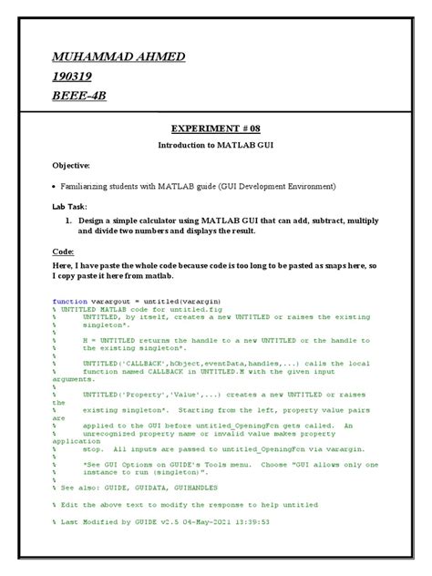sns lab 08 pdf command line interface matlab