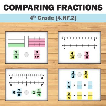 Comparing Fractions Using Number Lines Models Benchmarks Worksheets