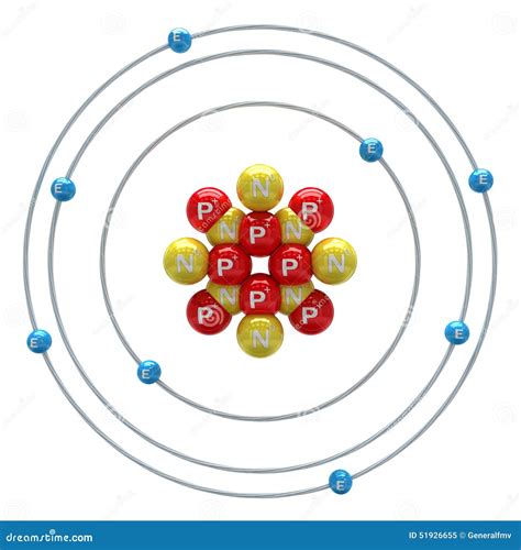 Oxygen Atom On White Background Stock Illustration Image 51926655