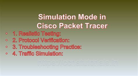 Simulation Mode In Cisco Packet Tracer CCNA TUTORIALS