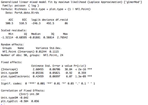 solved interpreting dispersion parameters of poisson glmm with count data math solves everything