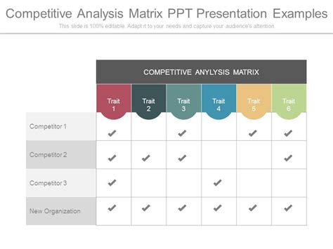 Competitive Analysis Matrix Ppt Presentation Examples Graphics