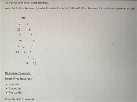 solved this question is about trees traversal write