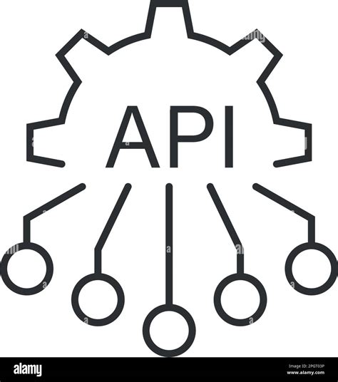 API Icon In Flat Style Software Integration Vector Illustration On