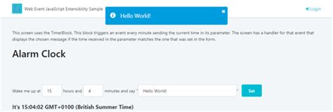 web event javascript extensibility sample overview o11 outsystems
