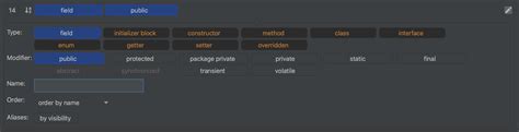 java how to sort lines by the variable name in alphabetical order in intellij stack overflow