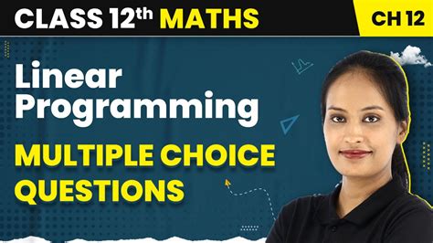 linear programming multiple choice questions class 12 maths ncert chapter 12 cbse iit jee