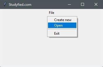 Tkinter Menubutton Widget Studyfied Tutorial