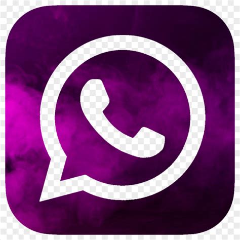 HD Purple Smoke Whatsapp Wa Whats App Square Logo Icon PNG Citypng