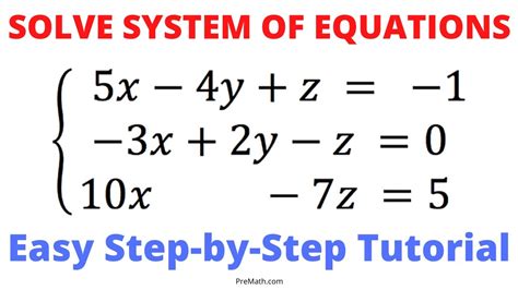 System Of Equations Variable Examples