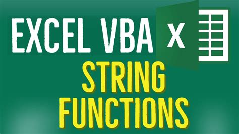 excel vba tutorial for beginners 54 string functions in excel using vba youtube