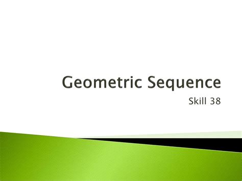 geometric sequence skill ppt download