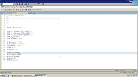 SAP ABAP Declaration Of Variables LIKE Keyword YouTube