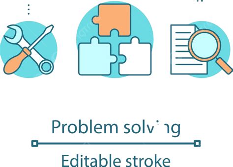 Problem Solving Concept Icon General Outline Isolated Vector General