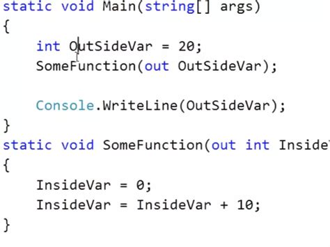 Difference Between Out And Ref In C Sharp Relationship Between