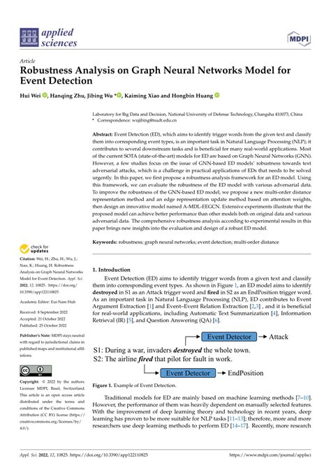 pdf robustness analysis on graph neural networks model for event detection