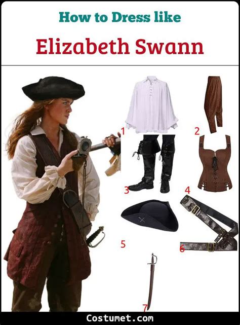 Elizabeth Swann Costume For Cosplay And Halloween