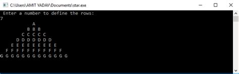 pyramid patterns in c javatpoint