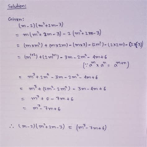 [solved] perform the given operation and simplify m−2 m2 2m−3 course hero