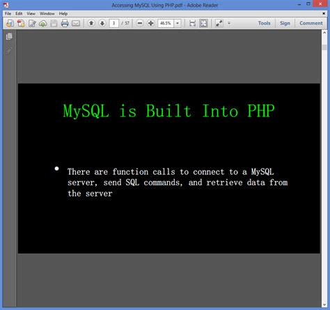 accessing mysql using php 数据库 ossez