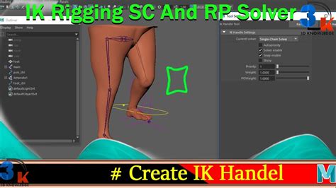 How To Use Create IK Handle Single Chain Rotate Plane Solver Pole