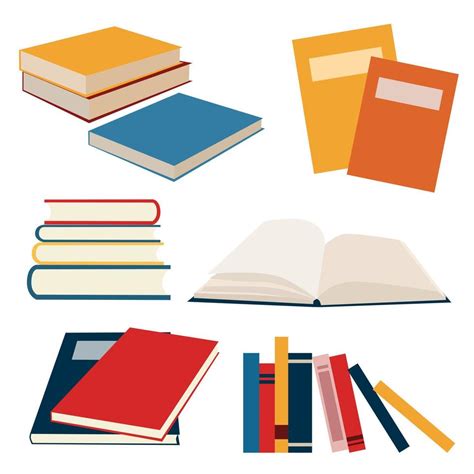 Set Of Book Element On Different Angle Open Book Stack Of Books Pile