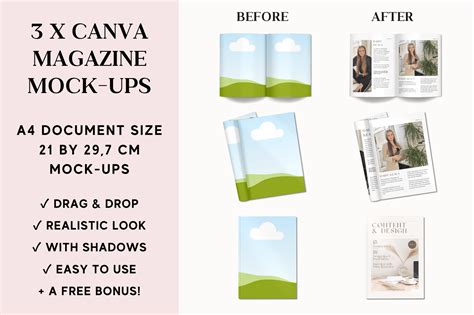 Canva A4 Magazine Mockups Graphic By Daisykeala Creative Fabrica