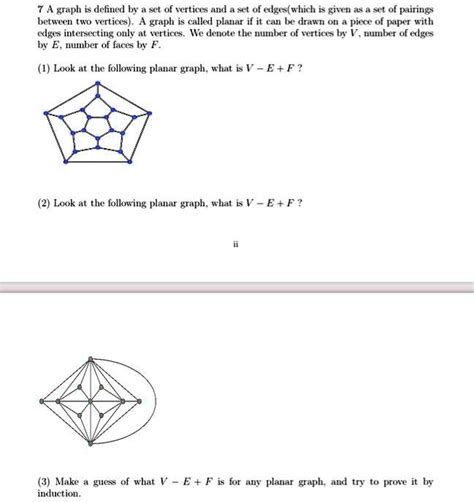 solved 7 a graph is defined by a set of vertices and a set of edges which is given as a set of