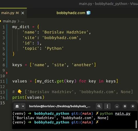 get multiple values from a dictionary in python bobbyhadz