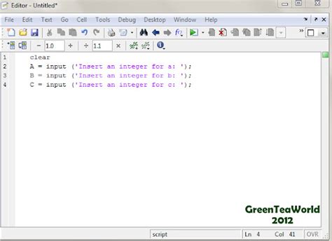coding a simple matlab code