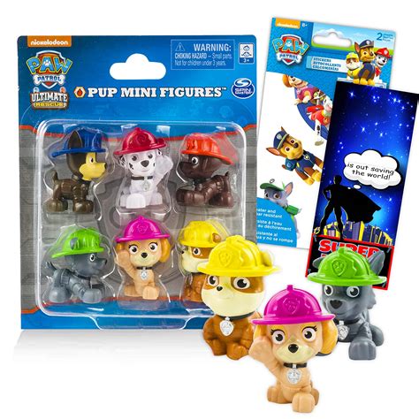 Buy Nick Shop Paw Patrol Character Action Figures Set 3 Pc Bundle With 6 Figurines Including