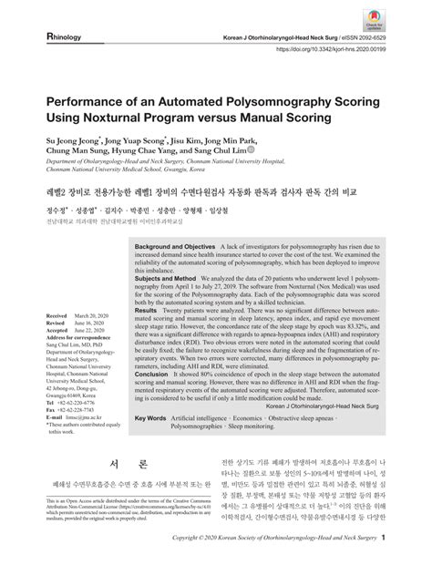 pdf performance of an automated polysomnography scoring using noxturnal program versus manual