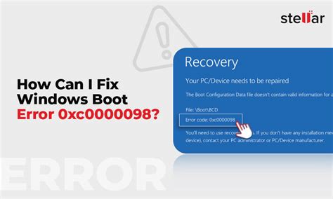 Fix Boot Error 0xc0000098