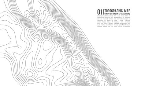 Topographic Map Contour Background Topo Map With Elevation Contour Map Vector Geographic