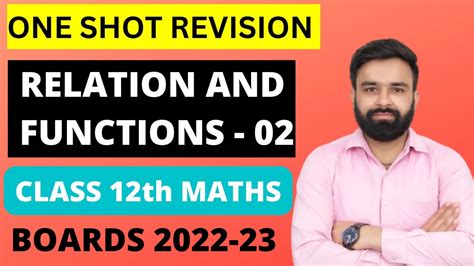 one shot revision i relation and functions i functions chapter 1 class 12th maths i boards