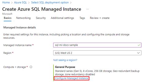 Quickstart Create Azure Sql Managed Instance Azure Sql Managed Instance Azure Docs