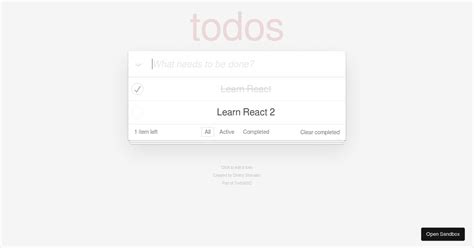 React Redux ToDo App Codesandbox